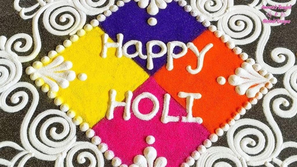 Holi Decoration Rangoli Designs 2025: Beautiful And Trendy Rangoli ...