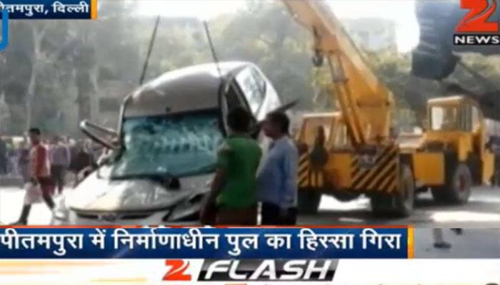 Part of under-construction flyover collapses in Delhi, three injured ...