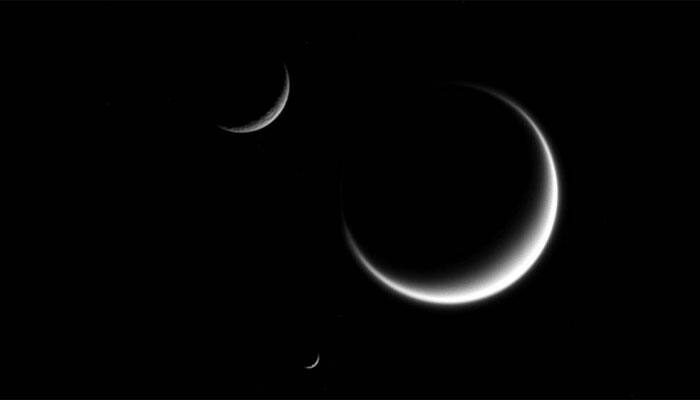 Rare triple crescent moons of Saturn captured | Space News | Zee News