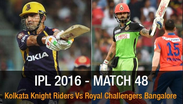 IPL 2016, Match 48: KKR vs RCB - As it happened... | IPL News | Zee News