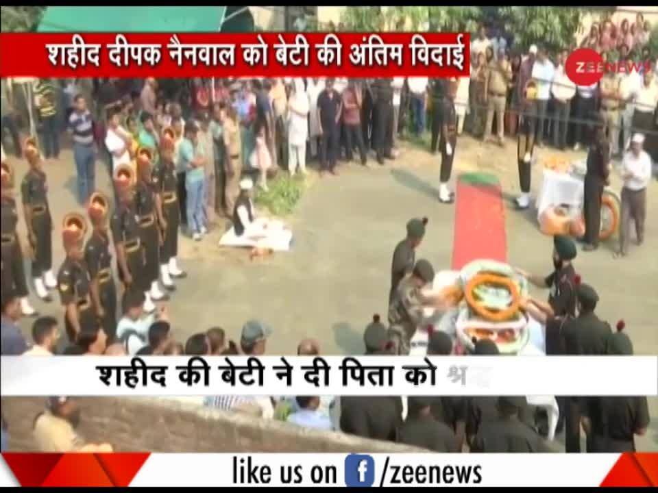 Dehradun: Young daughter pays final tribute to martyerd jawan Deepak ...