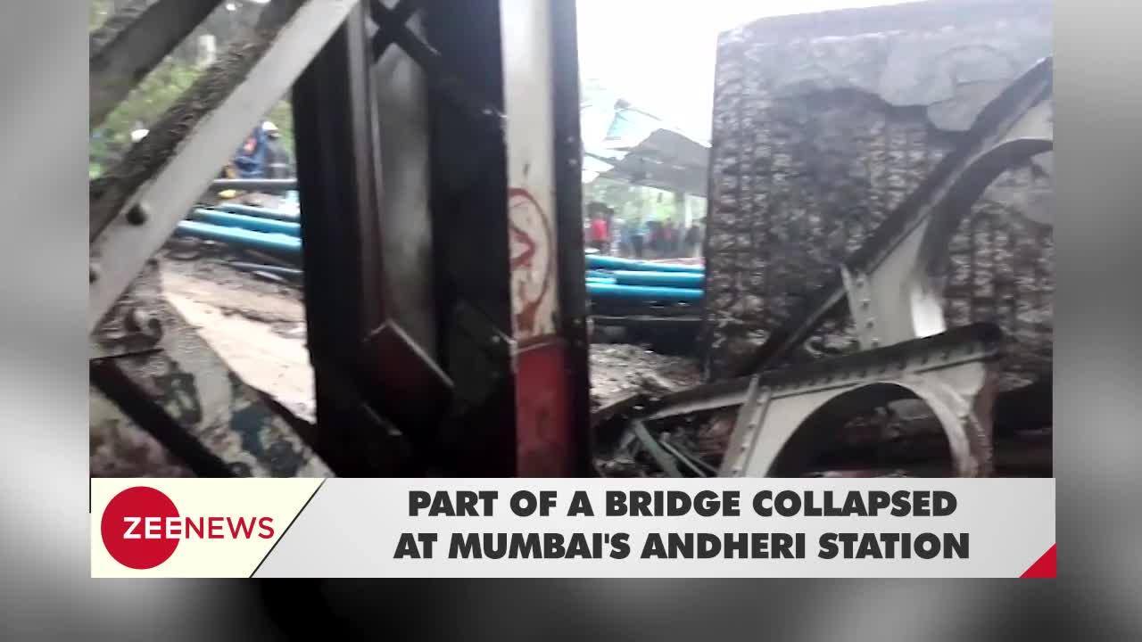 Part of bridge collapses in Mumbai's Andheri station, train services ...