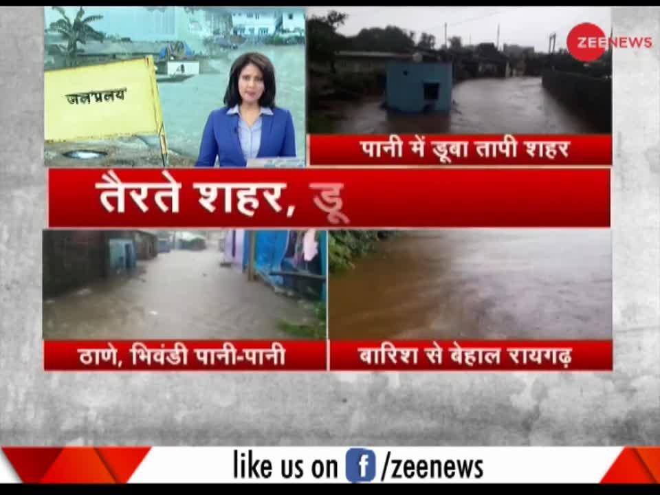 Tapi in Gujarat of submerges in water due to heavy rains | Zee News