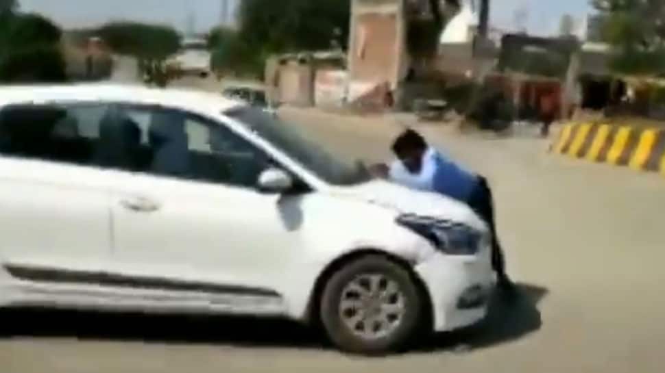 Ghaziabad road rage: Man clung on car's bonnet dragged for two kilometres, driver arrested ...