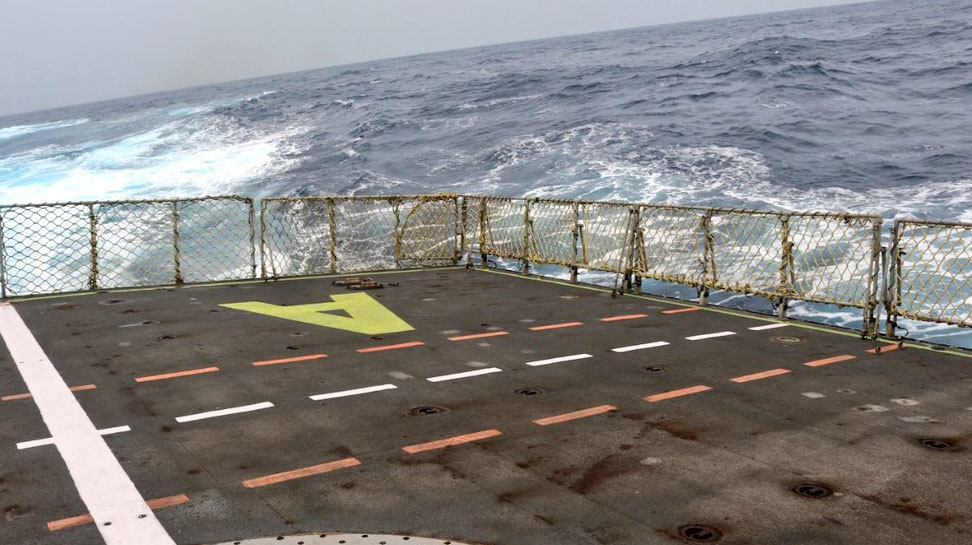 Indian Navy warship rolls in Bay of Bengal as Cyclone Fani rushes ...