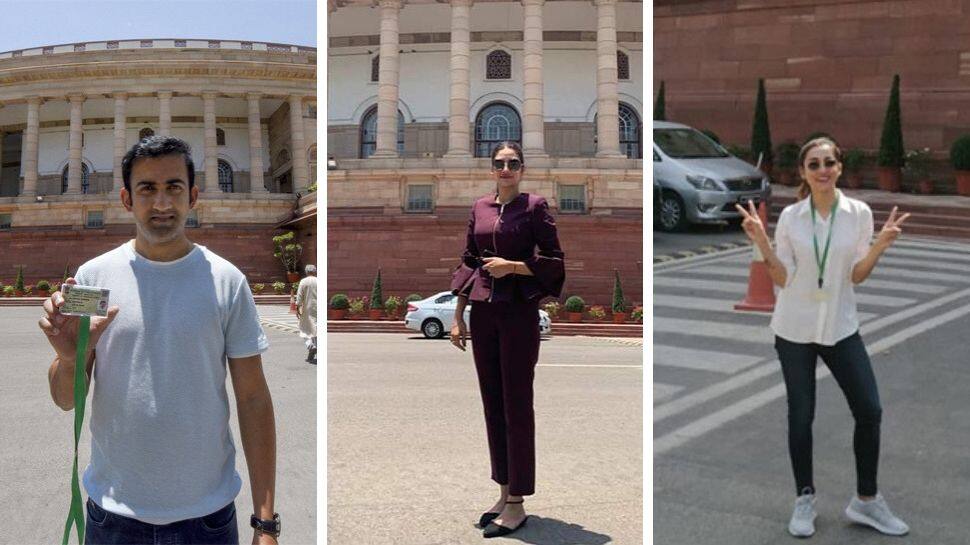 In pics: Newly-elected MPs enjoy photo op in Parliament | News | Zee News