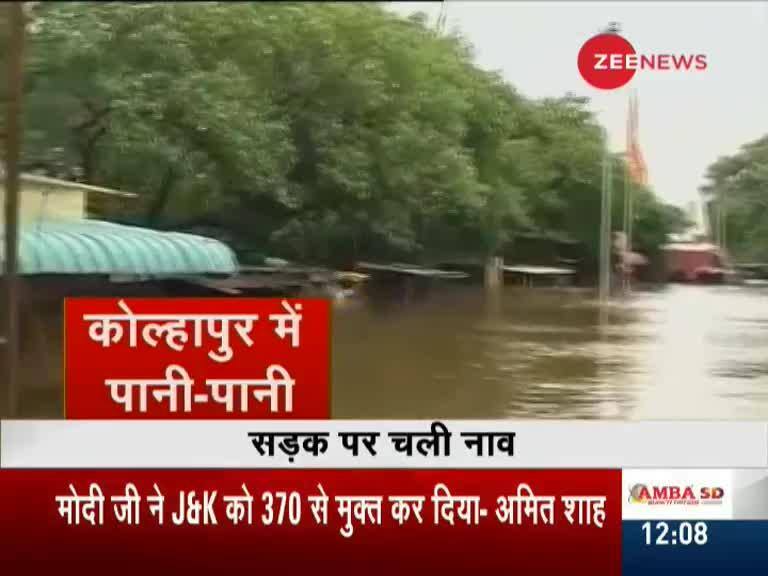 Heavy rains lead to flooding in Kolhapur | Zee News