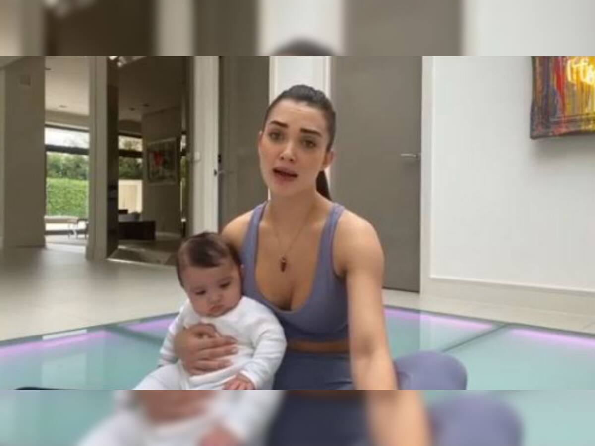 Amy Jackson’s toilet paper-inspired workout with son Andreas cracks up ...
