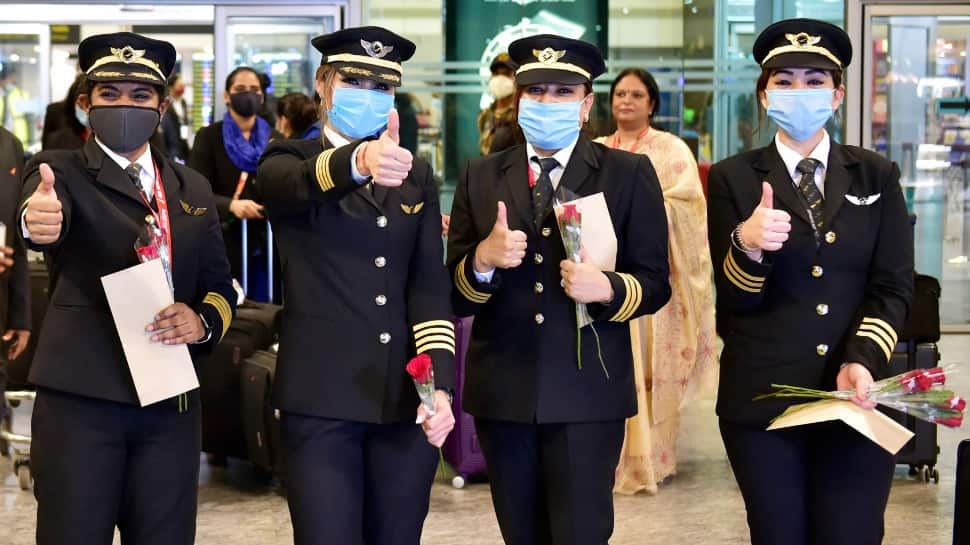 In pics: All-women Air India pilot team that scripted history | News ...
