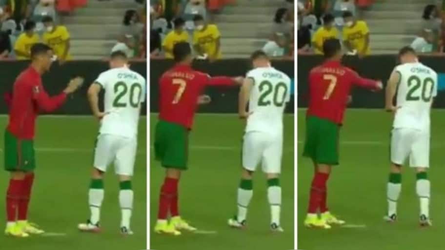 Portugal skipper Cristiano Ronaldo caught slapping Ireland defender ...