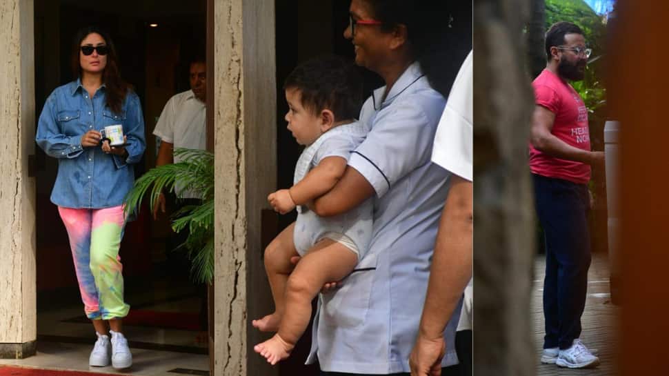 In pics: Kareena Kapoor, Saif Ali Khan and baby Jeh spotted in Bandra ...