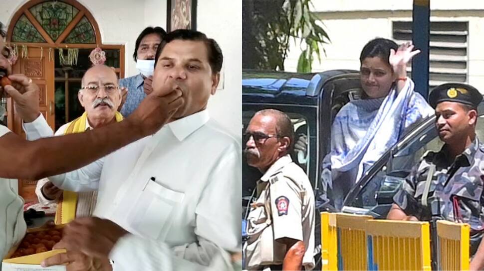 Navneet Rana's husband Ravi Rana seen carrying Hanuman Chalisa after bail | India News | Zee News