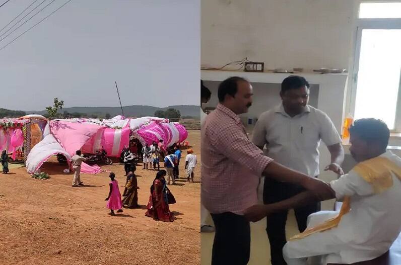 Viral Khatakhat: The entire tent fell on the Bride and Groom | Zee News