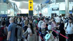 Namaste India: Suitcase piled up at Heathrow Airport in London | Zee News