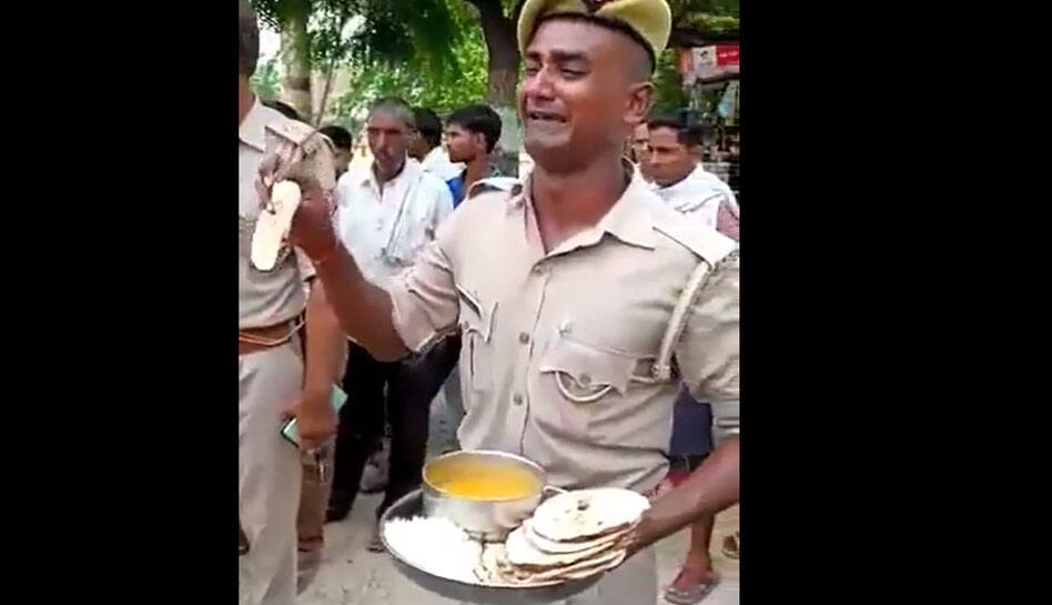 UP police orders probe after constable's video over 'poor quality mess ...