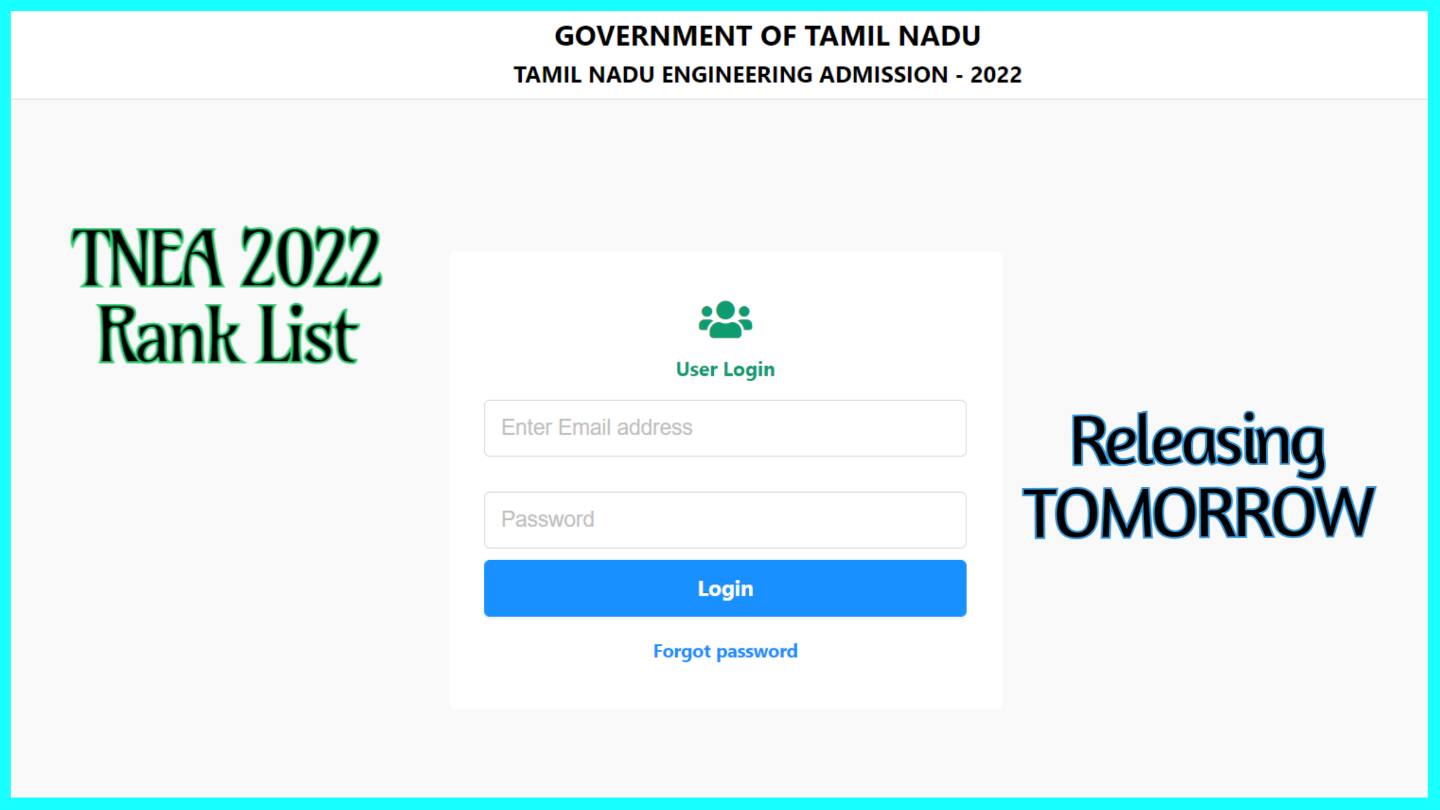 TNEA 2022 rank list to be released TOMORROW at tneaonline.org- Here’s how to check | India News ...