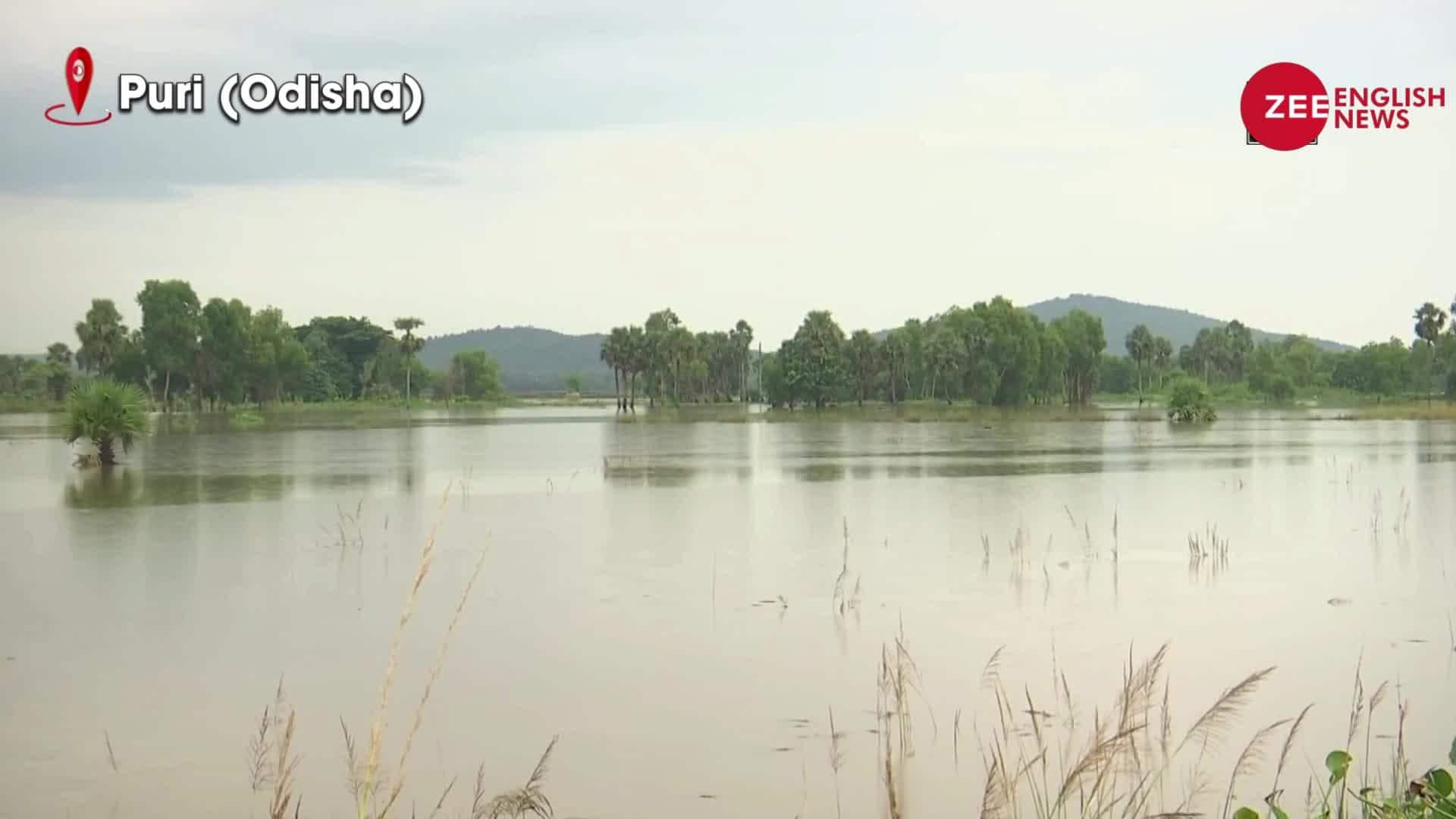 Balikuda Village in Puri's low-lying regions are still covered in ...