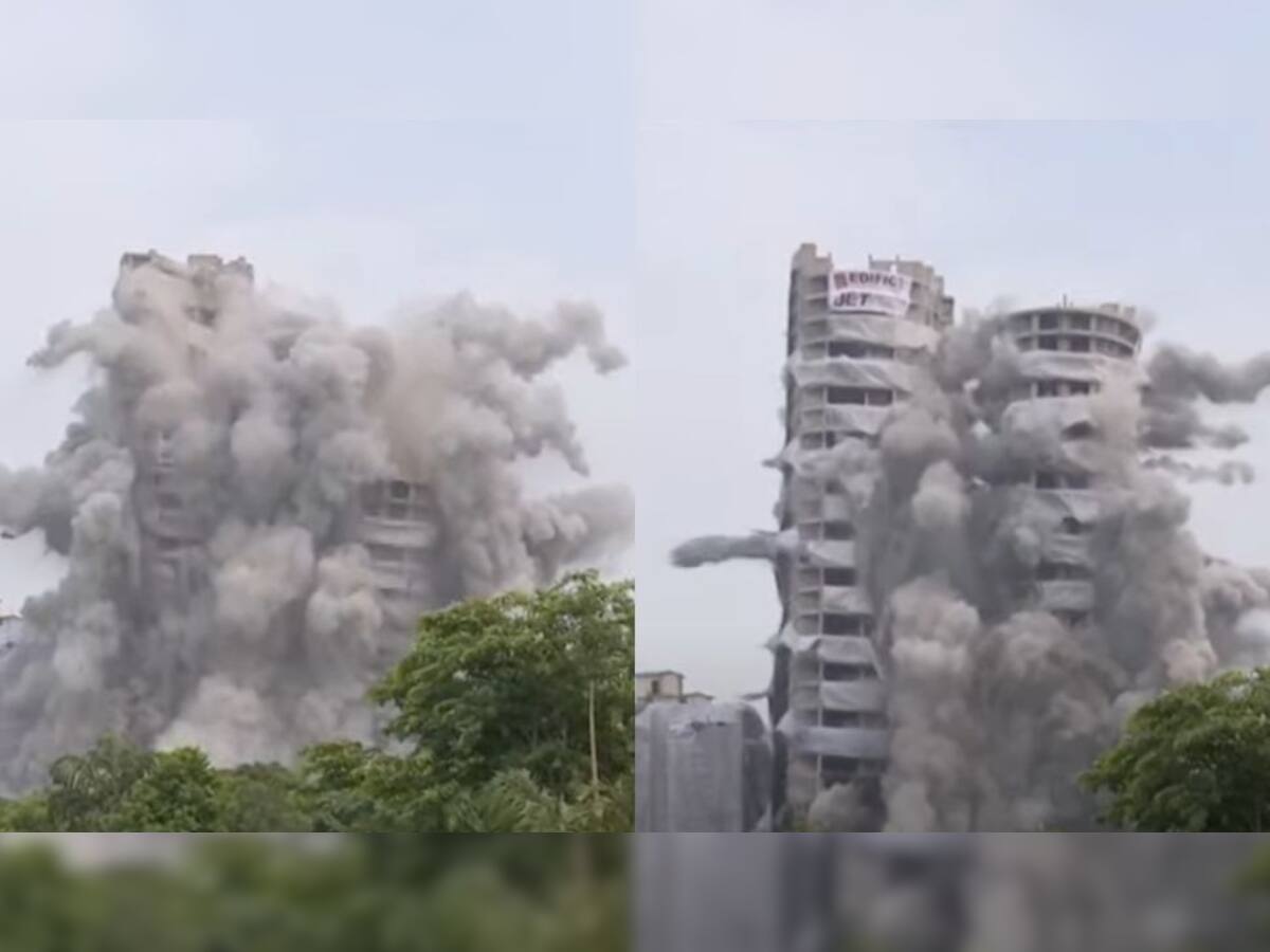Live Updates: Supertech twin towers razed down in 9 seconds; no damage ...