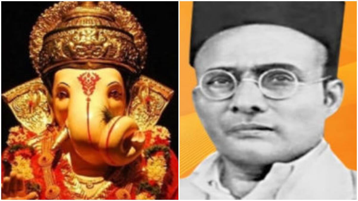 Badhir News: Savarkar's photo in Ganpati pandal | Zee News