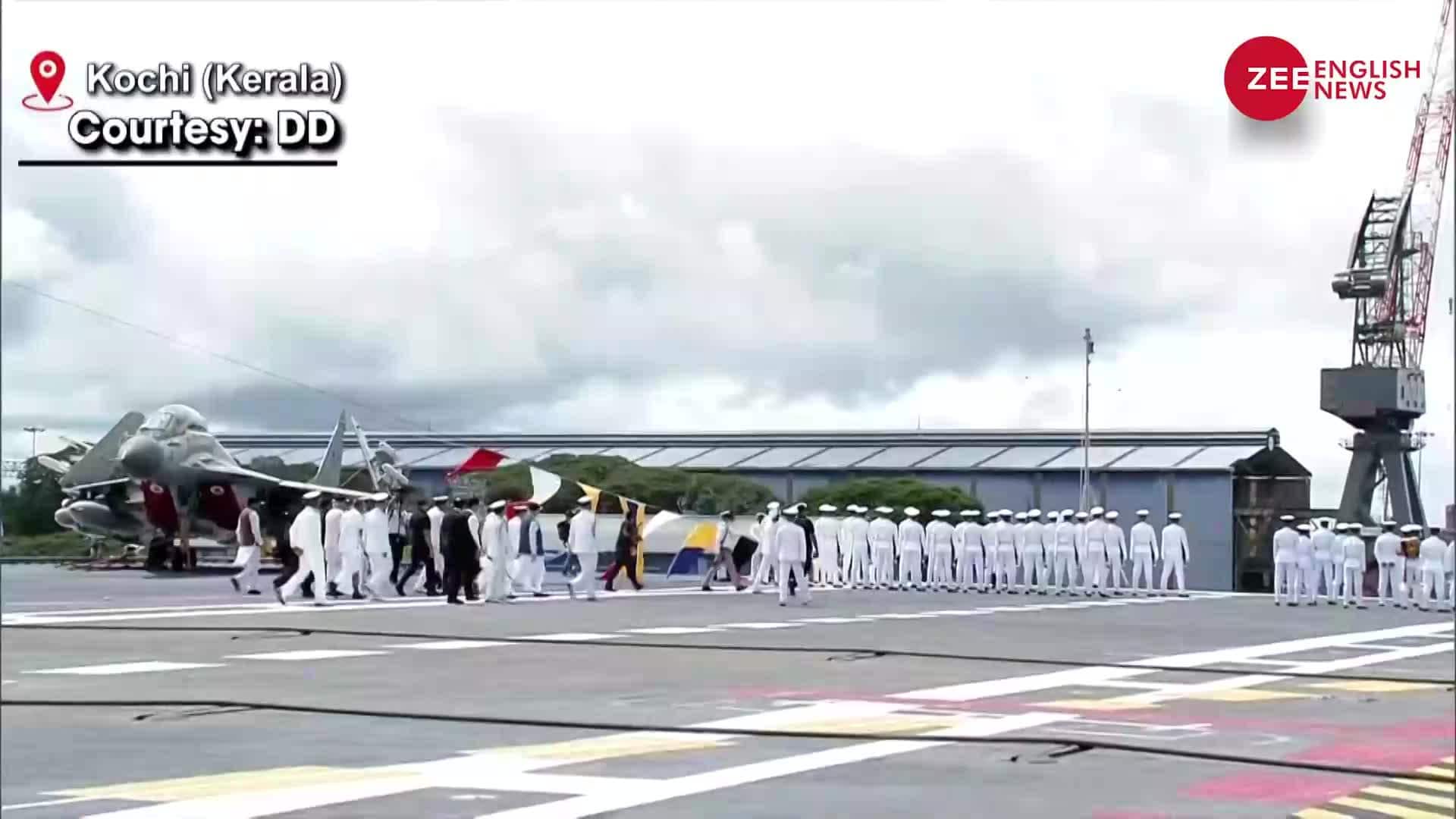 PM Modi hoists new Naval Ensign ‘Nishaan’ at commissioning event of INS ...