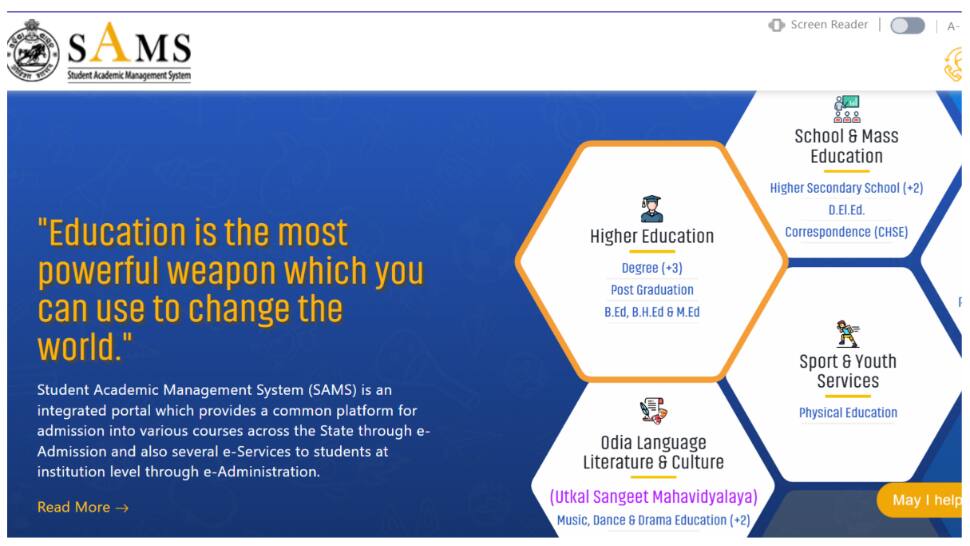 SAMS Odisha 2022 +3 Merit List Result for Admission TODAY at 2 pm for ...