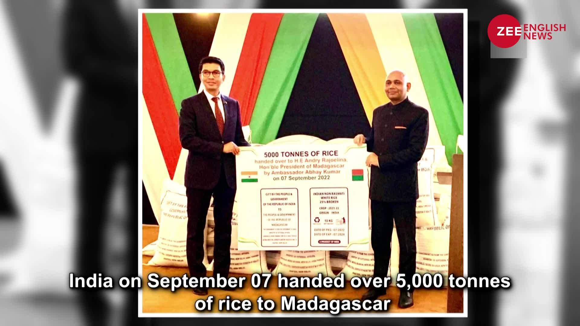 India hands over 5000 tonnes of rice to Madagascar as humanitarian ...