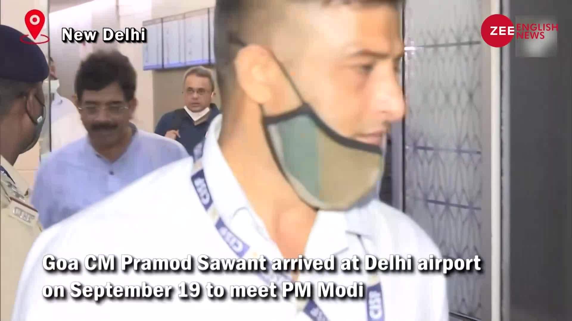 Goa CM Pramod Sawant arrives in Delhi to meet PM Modi | Zee News