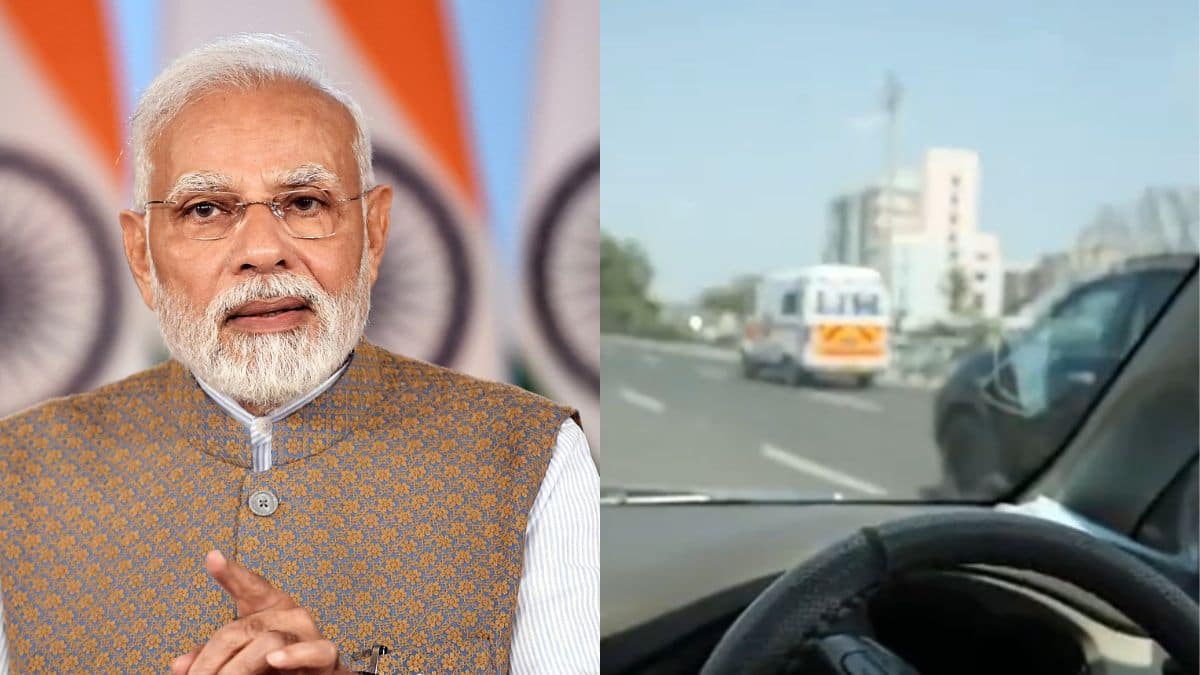 Gujarat: PM Modi stopped convoy for ambulance | Zee News