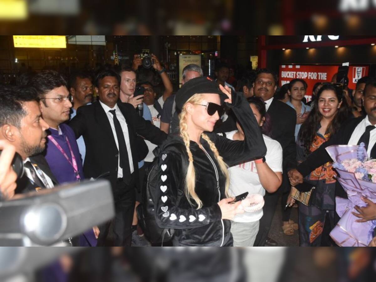 American socialite and model Paris Hilton arrives in Mumbai, clicks ...