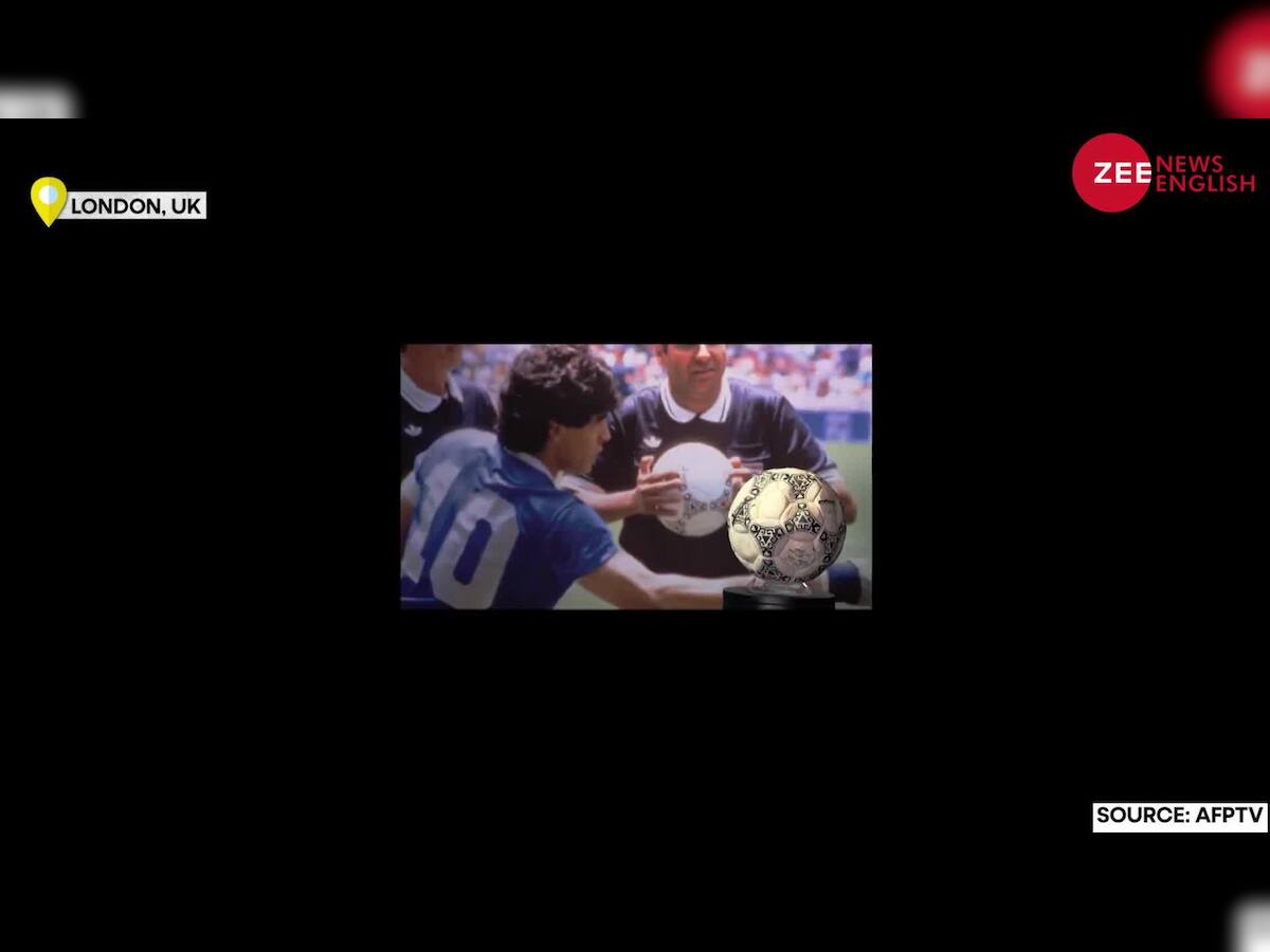Watch: Diego Maradonas Hand of God football on display ahead of auction ...