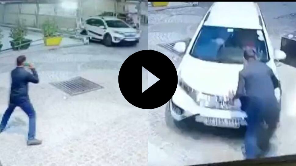WATCH: Rape accused rams car into security guard in Noida society in ...