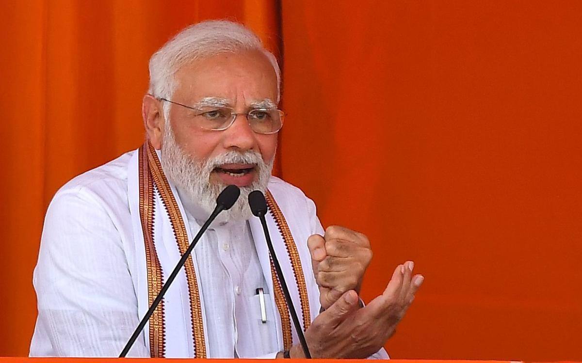 Narendra Modi hits back at Congress during a rally in Telangana on ...