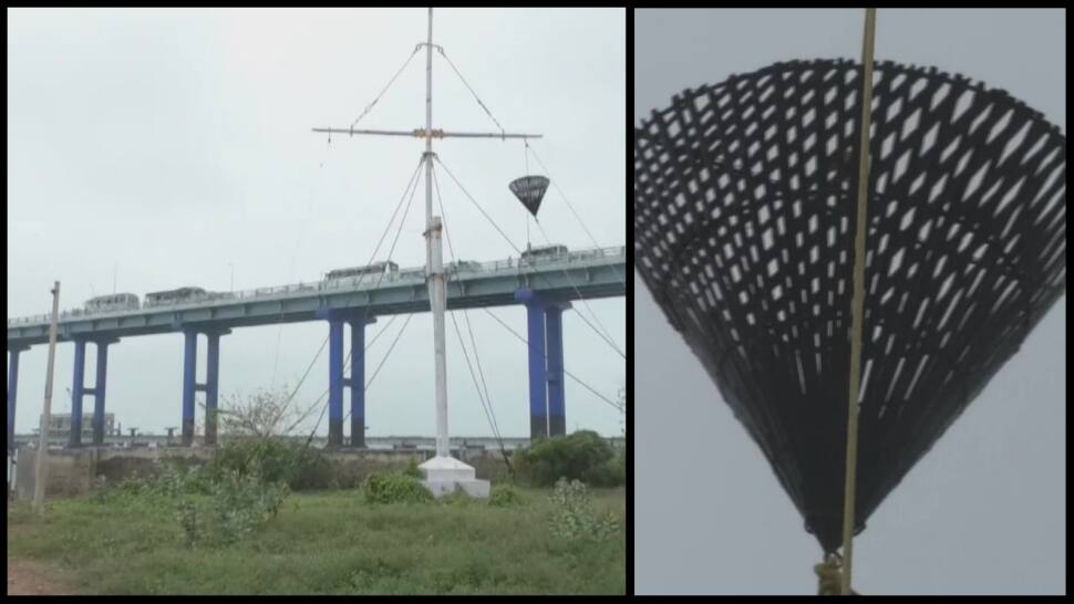 Tamil Nadu installs 'storm warning cage 3' at Pamban port to warn of ...