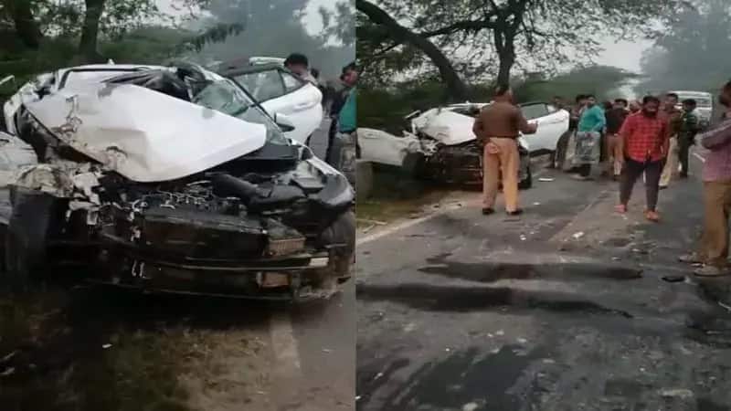 UP Road Accident: Car Collides with Truck in UP's Hathras, 3 Dies in ...