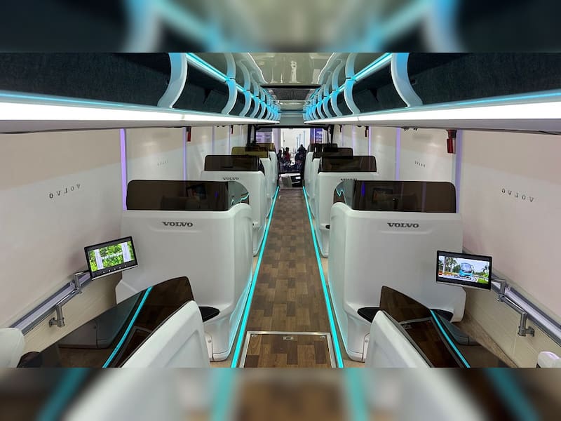 Volvo 9600 bus for India gets private jet-like luxury cabin, has ...