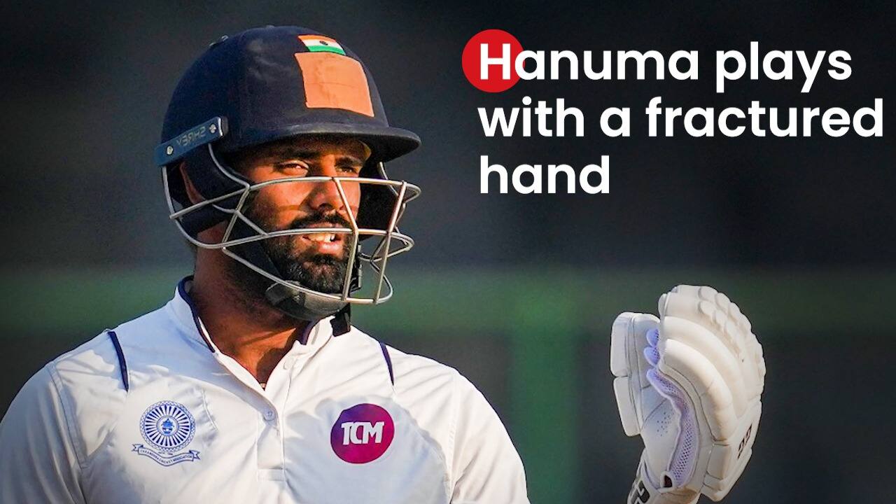 Hanuma Vihari plays with a fractured hand in Ranji Match, netizens laud his dedication for the ...