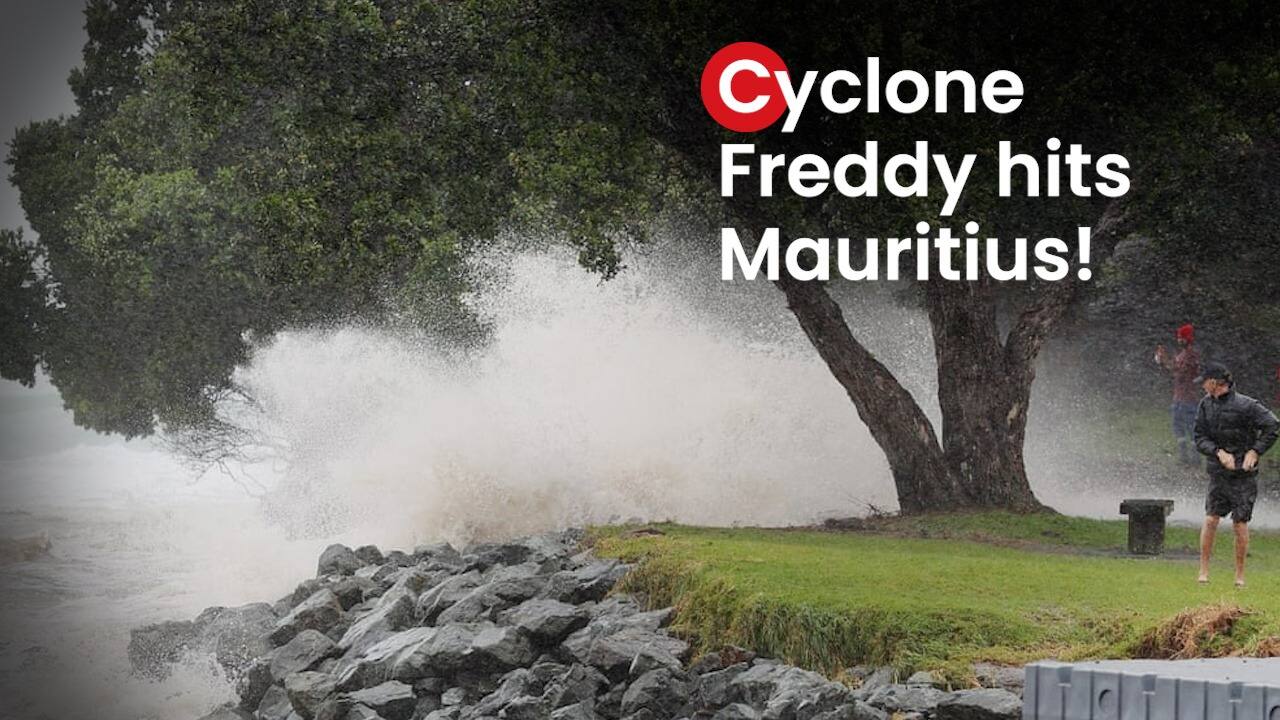 Strong winds, heavy rain pound down in Mauritius as cyclone Freddy hits ...