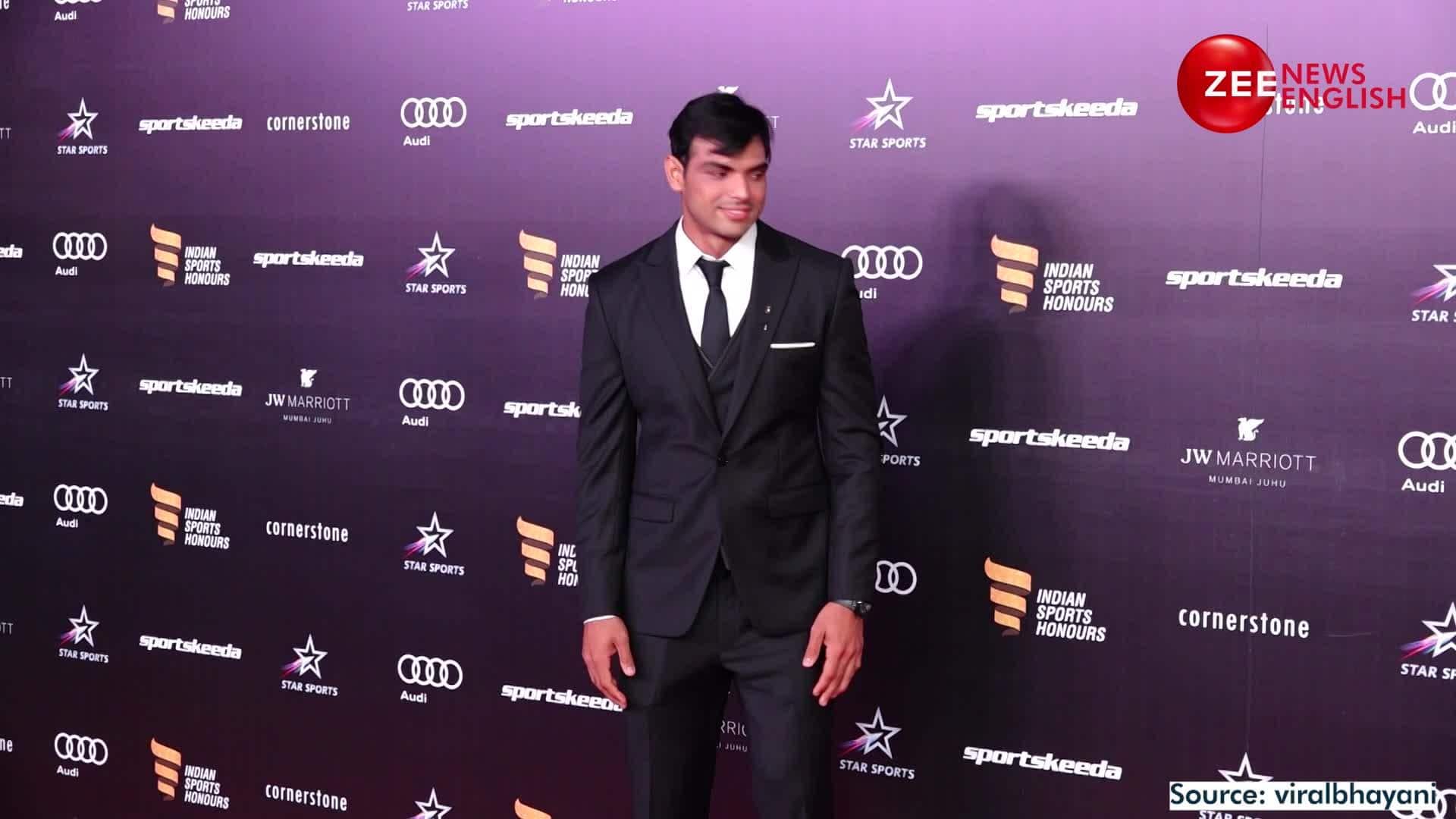 Neeraj Chopra Styles Classy Look at the Sports Honours 2023 | Zee News