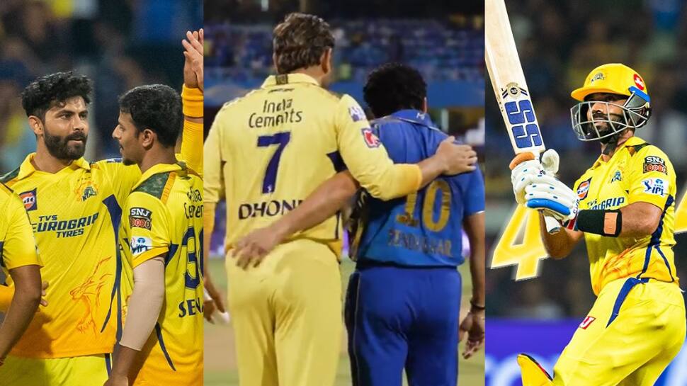 MI vs CSK: Sachin-Dhoni Meet Up To Rahane Blitz - Top 5 Moments From ...
