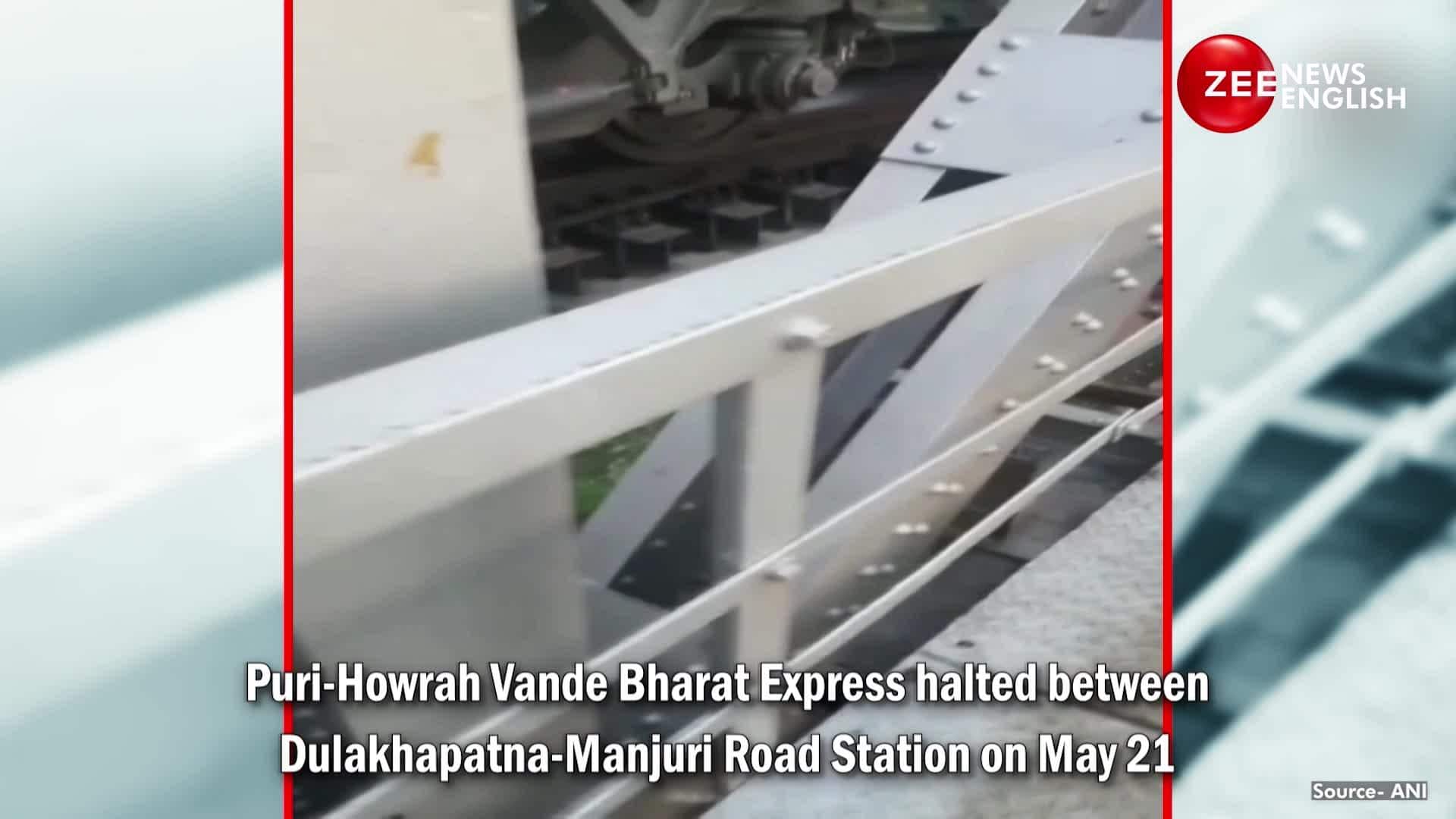 Puri-Howrah Vande Bharat Express halted due to thunderstorm and lightning | Zee News