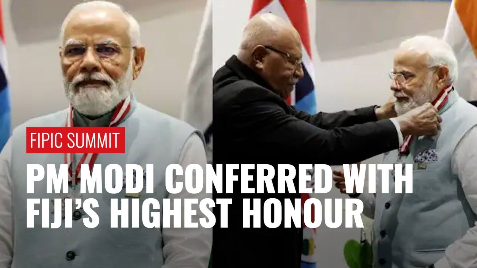 PM Modi awarded with Fiji’s highest ‘Companion of the Order’ honour | Zee News English | Zee News