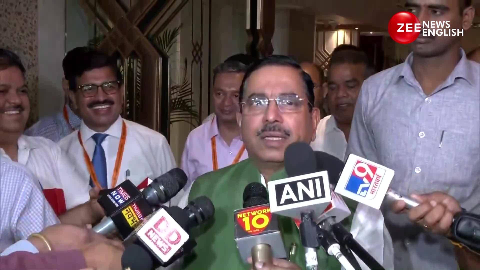 Union Minister Pralhad Joshi Slams Opposition On Skipping Parliament Opening | Zee News