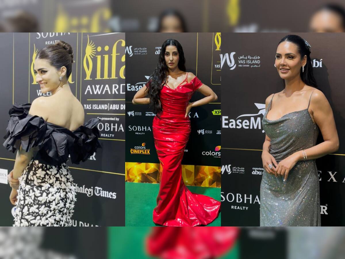 Noras Fiery Red Latex Bodycon To Esha Guptas Plunging Neckline Dress - What Celebs Wore At IIFA ...