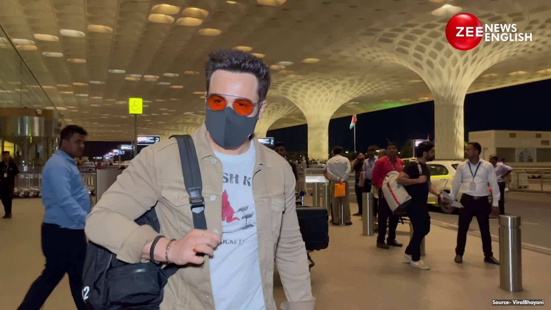 Emraan Hashmi amps up his style in casual look at Mumbai Airport | Zee News