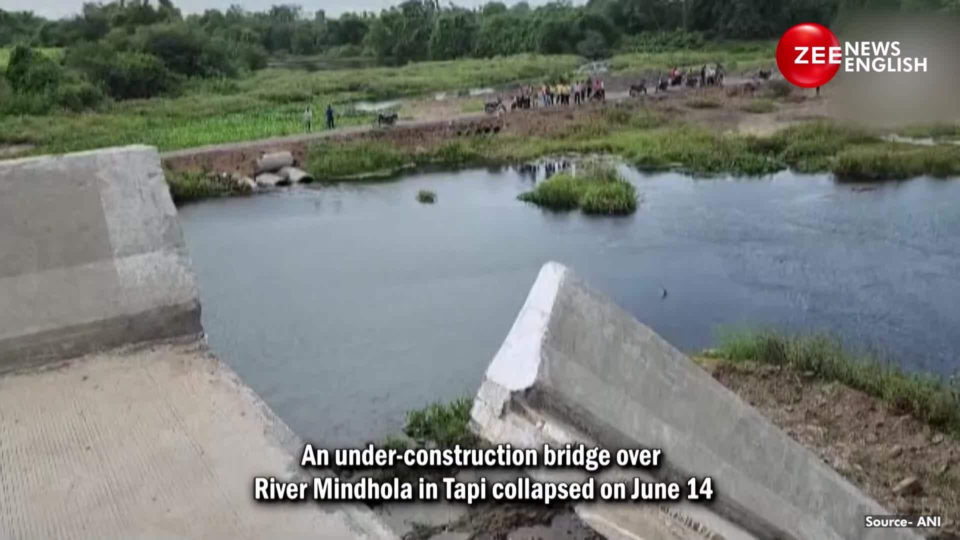 Gujarat: Under-construction bridge over River Mindhola collapses in Tapi | Zee News