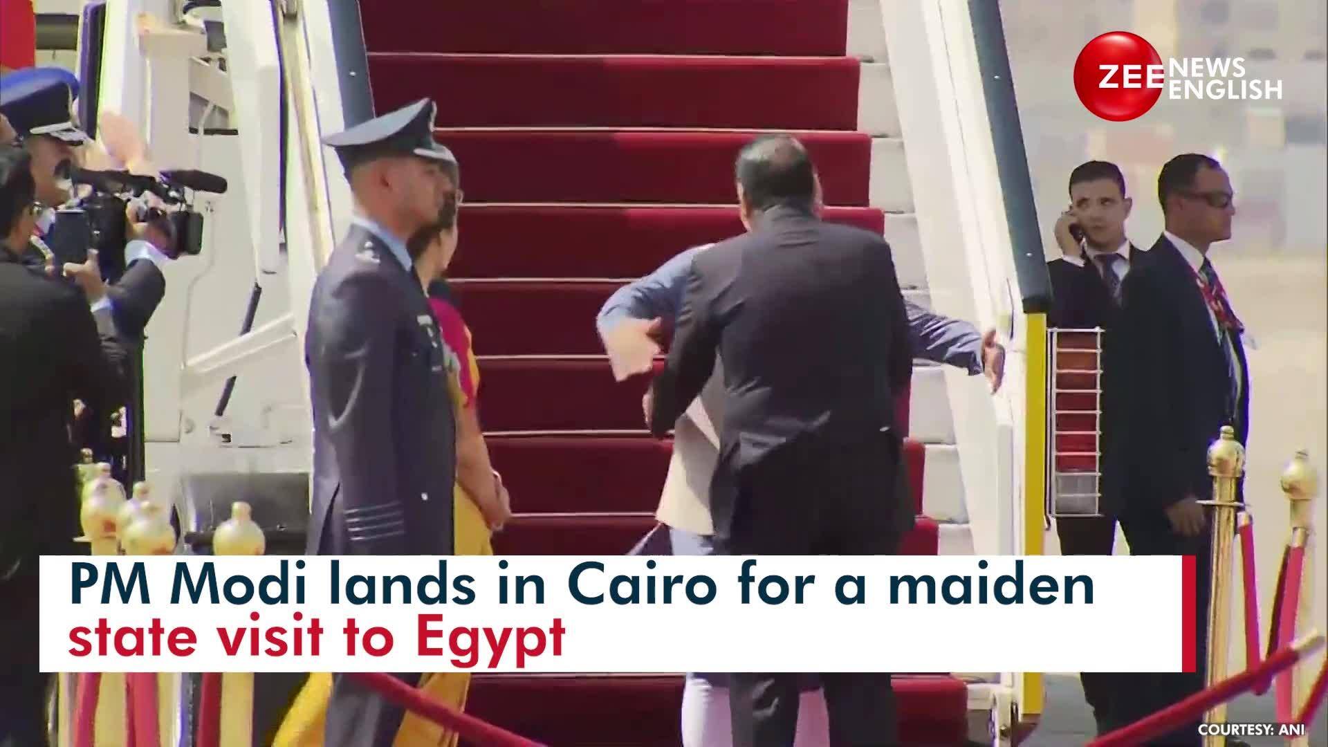 PM Narendra Modi Arrives In Egypt On Two-Day Bilateral Visit | Zee News