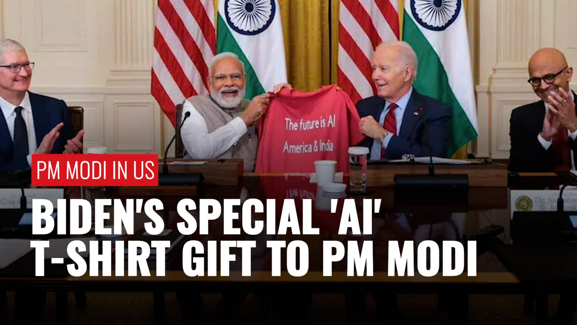 PM Modi Receives A Special 'AI' T-Shirt From US President Joe Biden ...