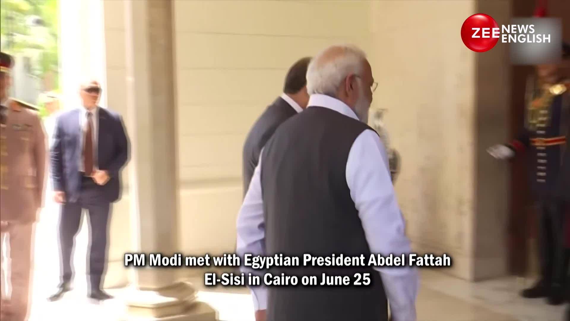 PM Narendra Modi Meets Egyptian President Abdel Fattah El-Sisi In Cairo ...