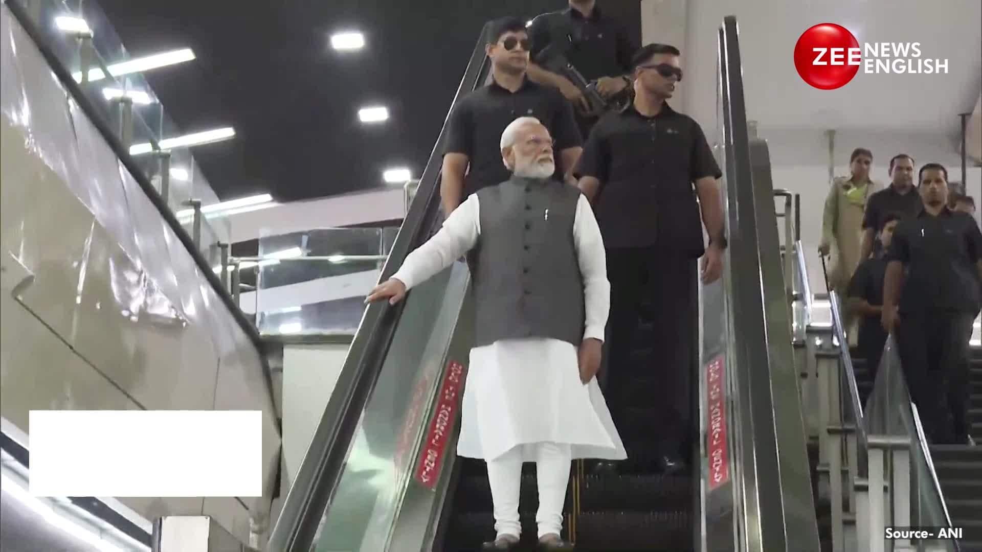 Watch: PM Modi takes a ride in Delhi metro, interacts with students ...