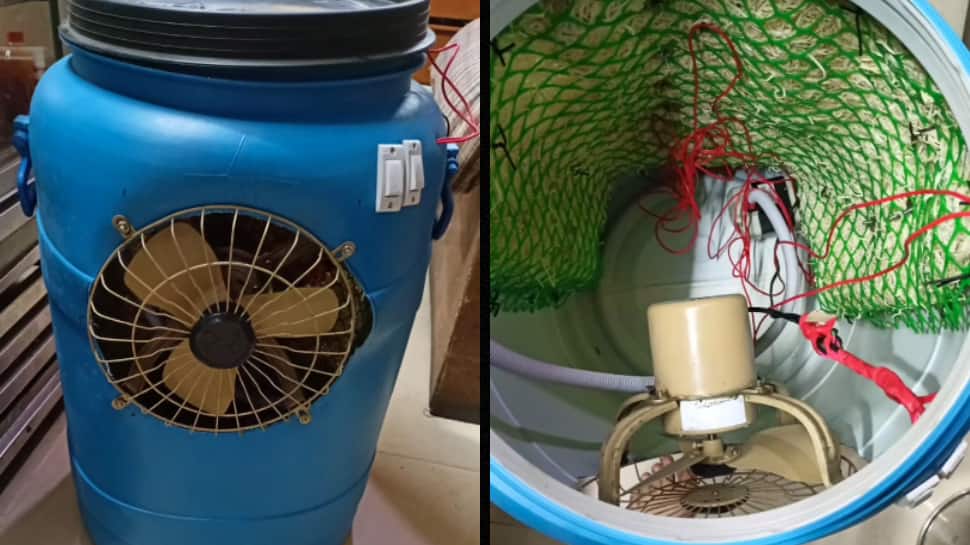 Man Transforms Empty Water Drum Into Fully Functional Cooler: Watch ...